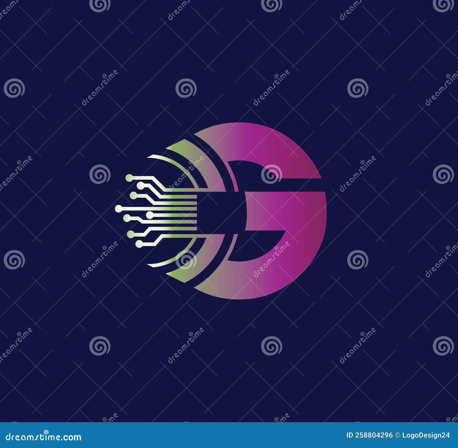 G Letter Technology Logo Design. with Communication Service. Modern ...