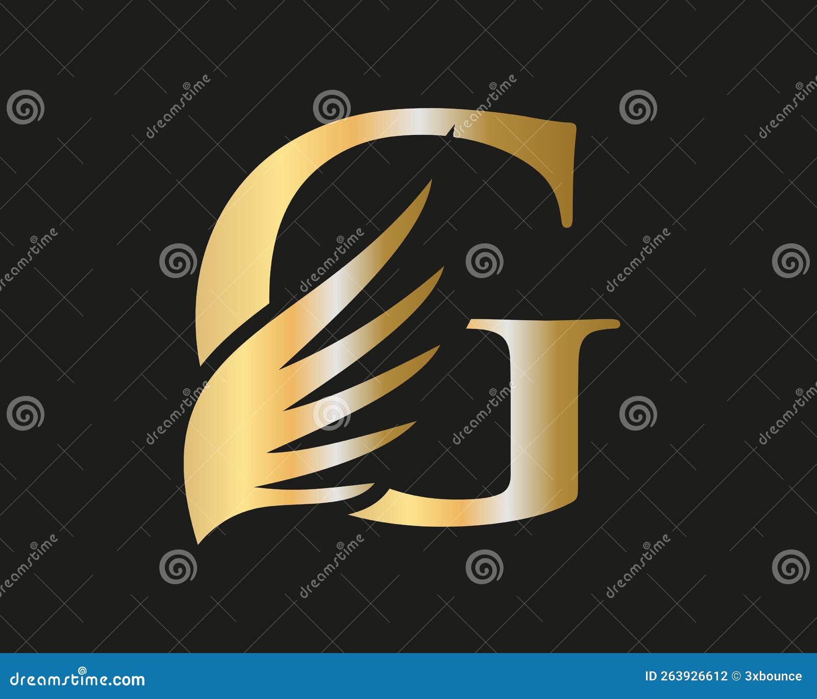 G Letter Transportation Logo Design. Initial Flying Wing G Letter Logo ...