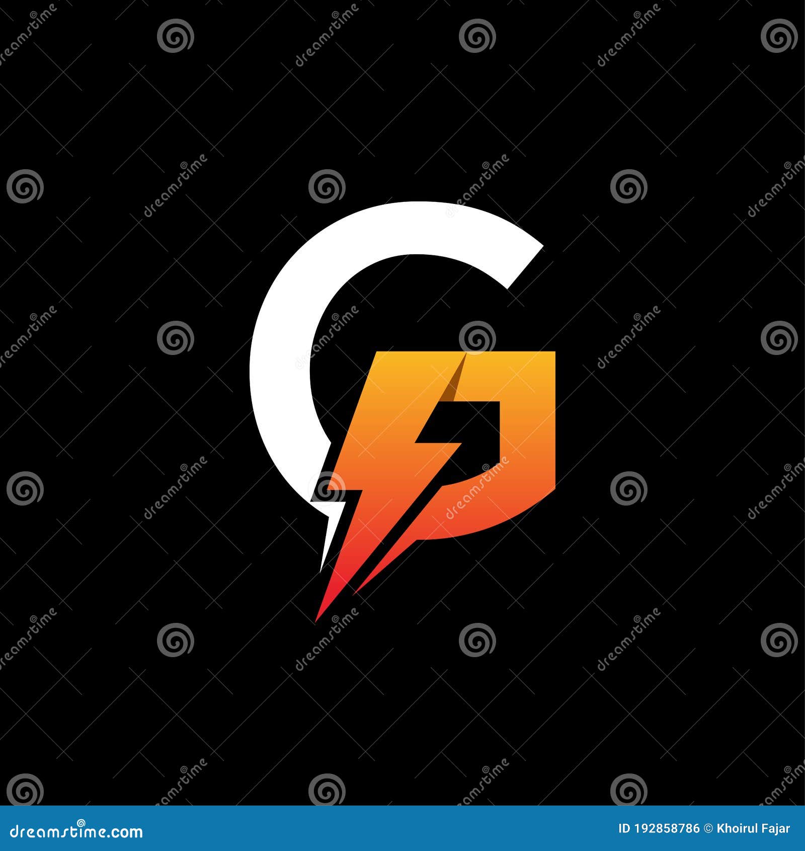 G Letter Vector Logo Design. Lightning Icon Concept. Modern Logo for ...