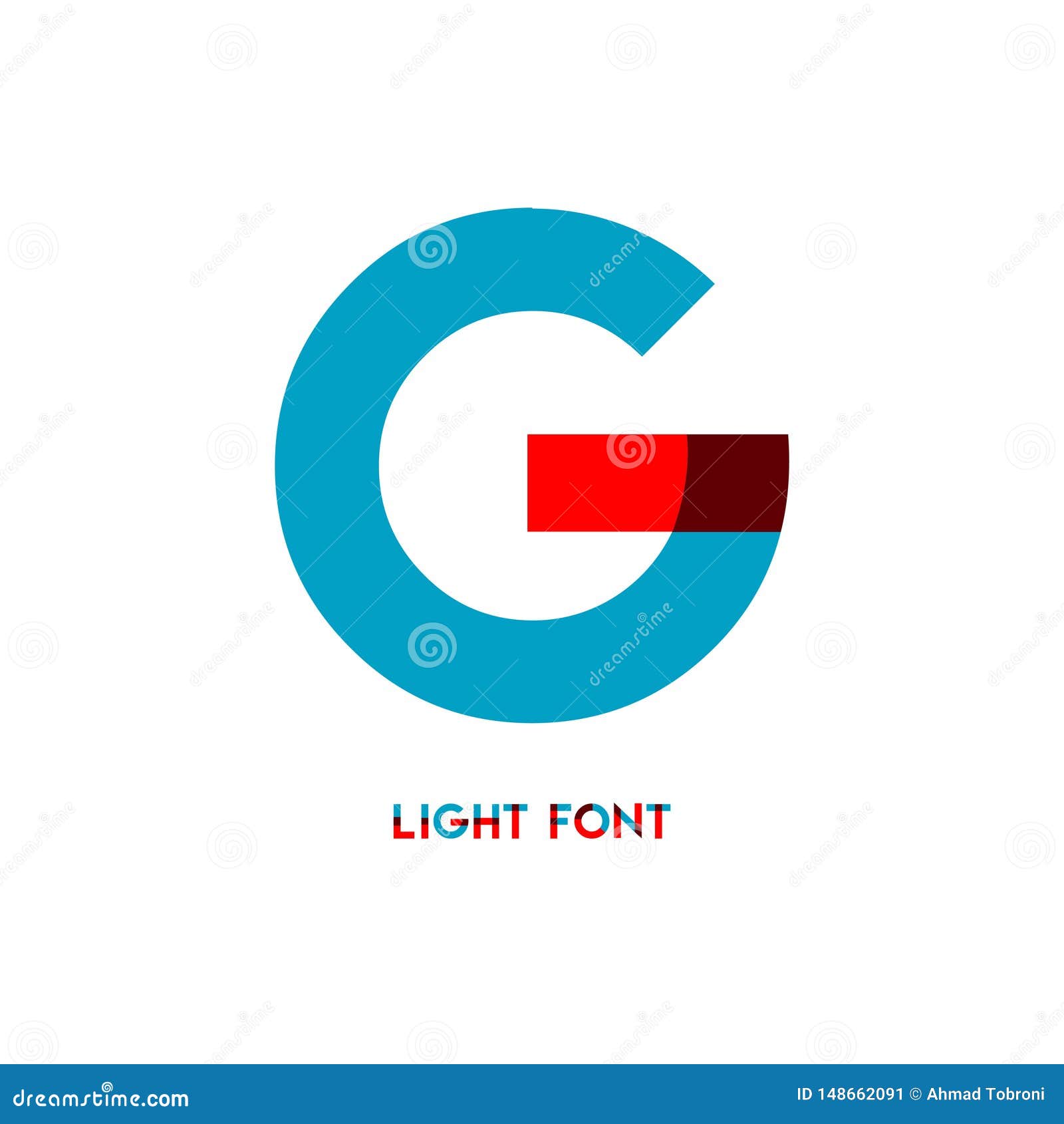 G Light Font Vector Template Design Illustration Stock Vector ...