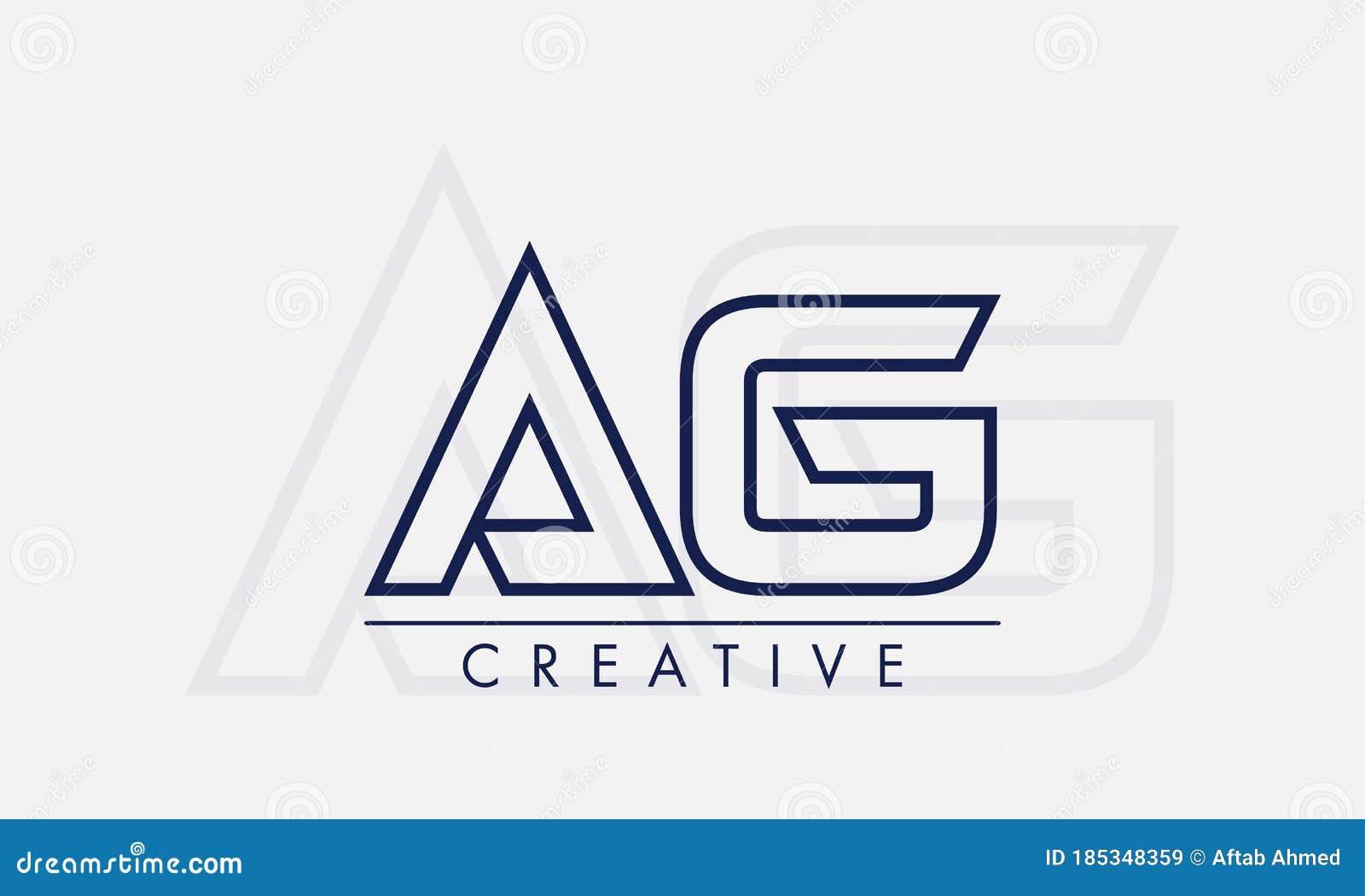 A G Logo Concept, Initial AG Vector Illustration Stock Vector ...