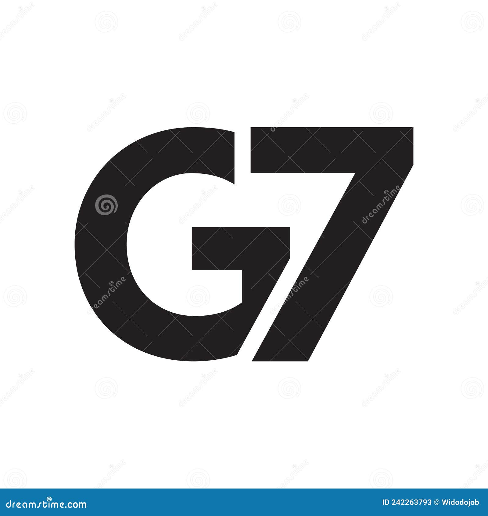 G7 logo design vector stock vector. Illustration of monogram - 242263793