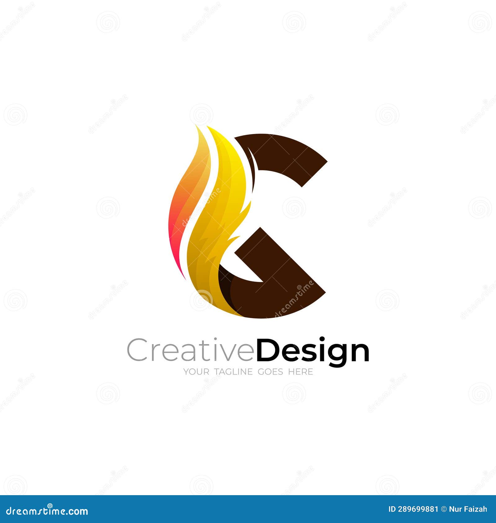 G Logo and Fire, Letter G Logo with Flame Design Stock Illustration ...