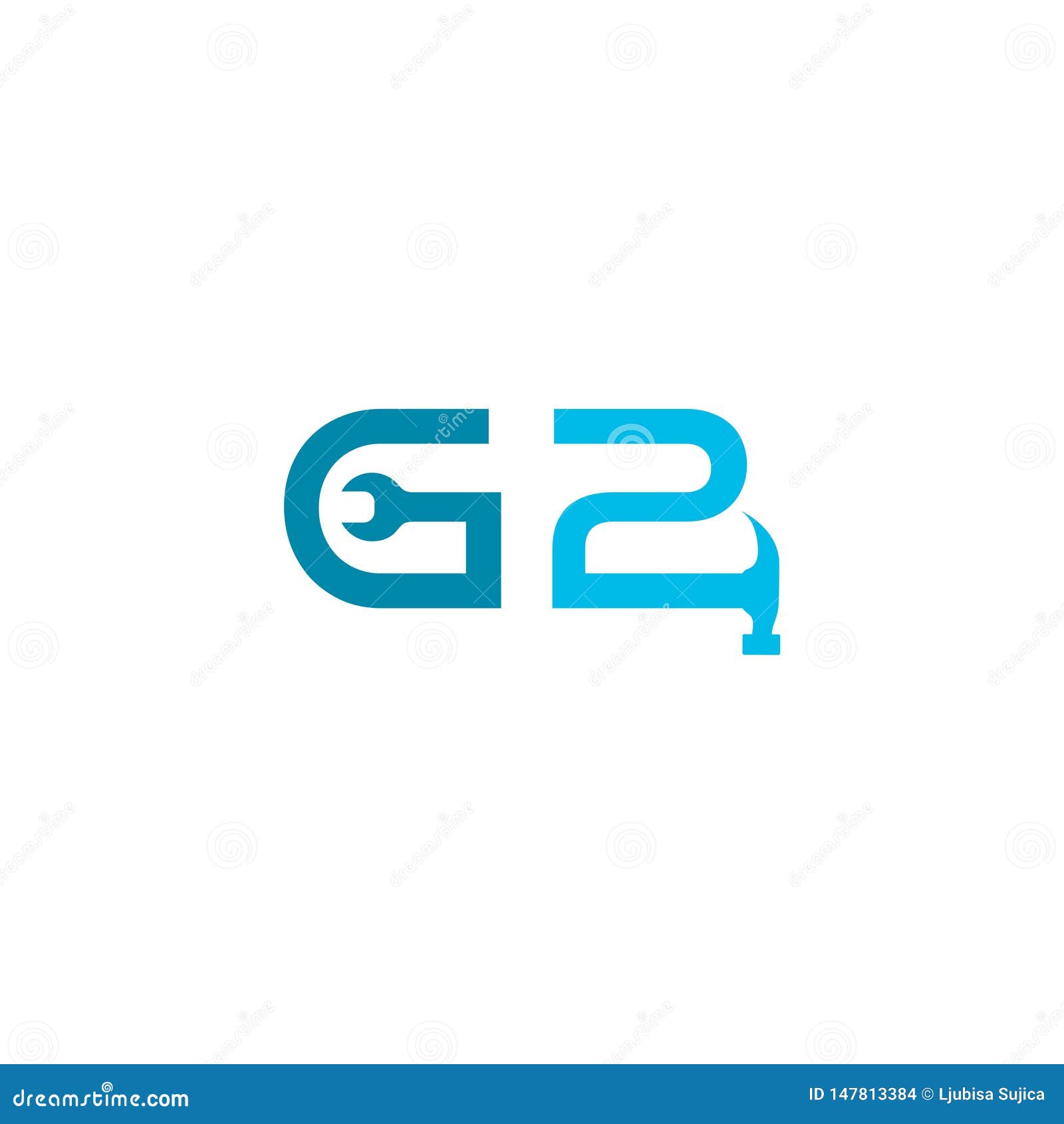 G2 Logo Initial Blue Logo, Service Concept Stock Vector - Illustration ...