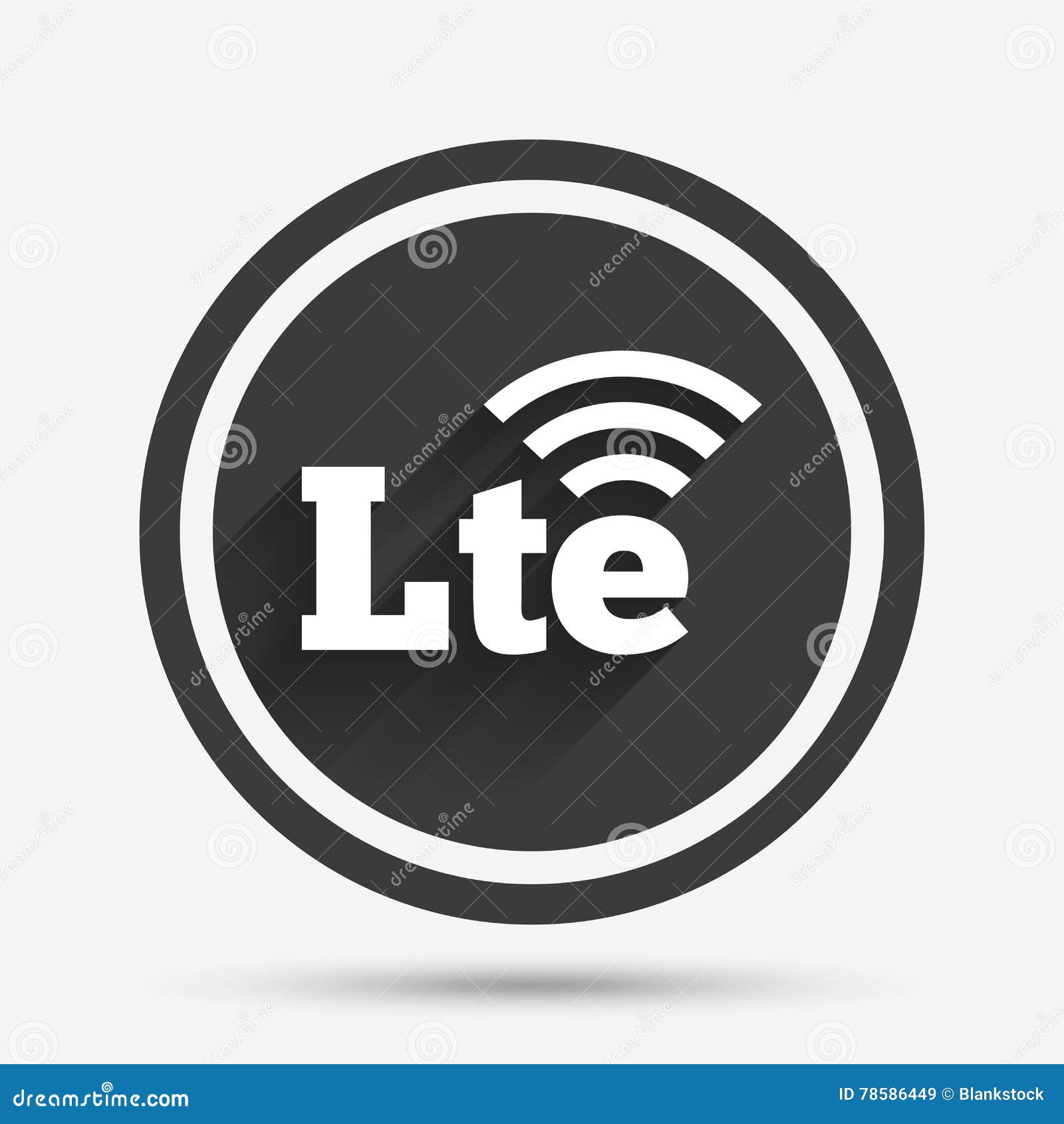 4G LTE Sign. Long-Term Evolution Symbol. Stock Vector - Illustration of ...