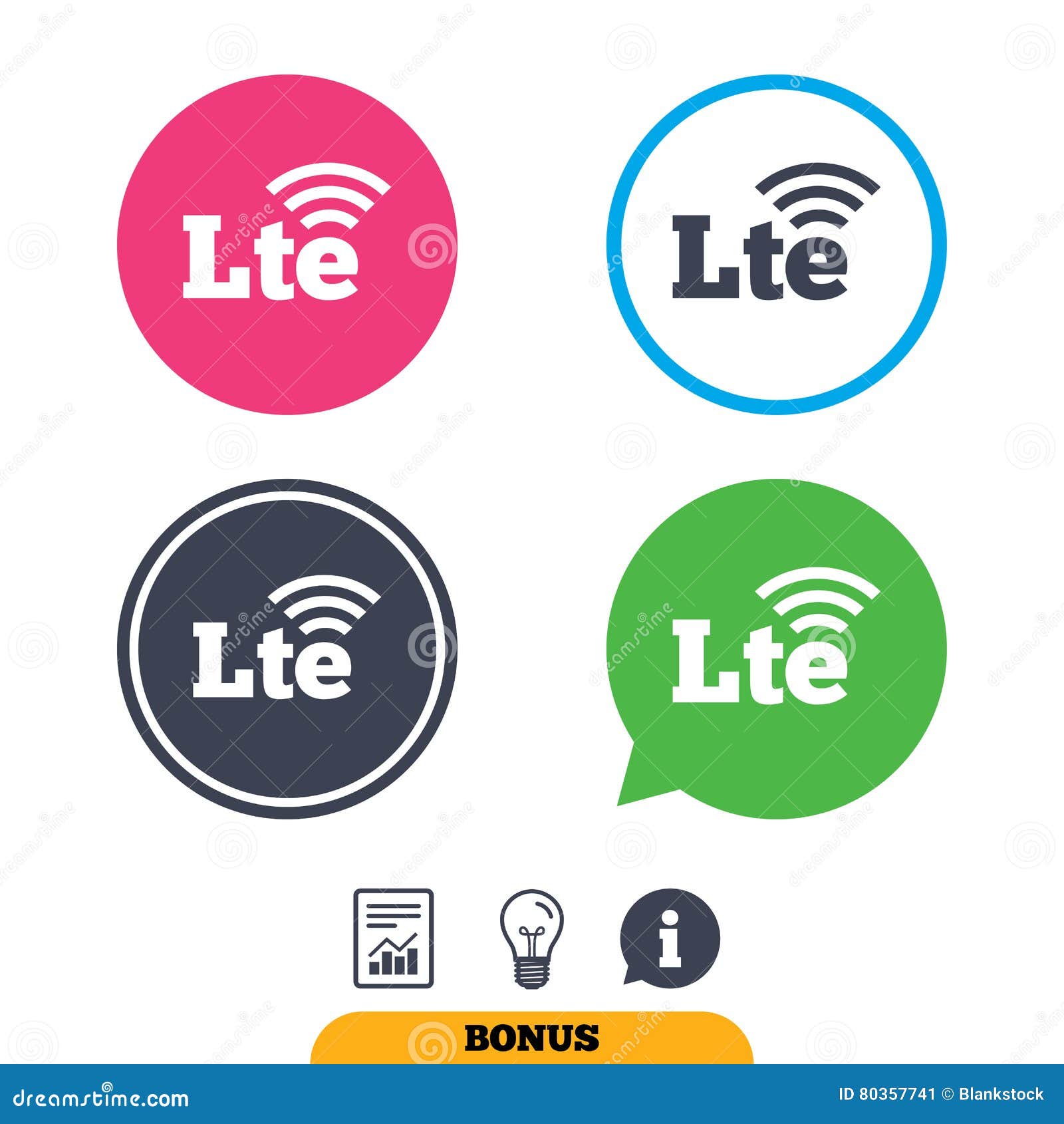 4G LTE Sign. Long-Term Evolution Symbol. Stock Vector - Illustration of ...