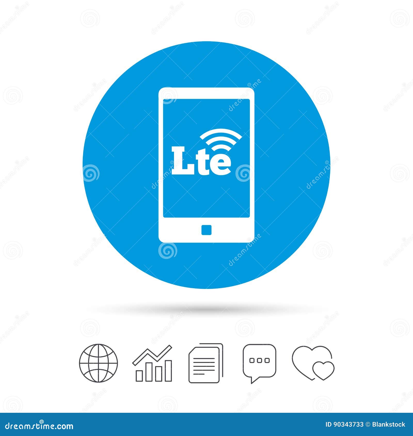 4G LTE Sign. Long-Term Evolution Symbol. Stock Vector - Illustration of ...