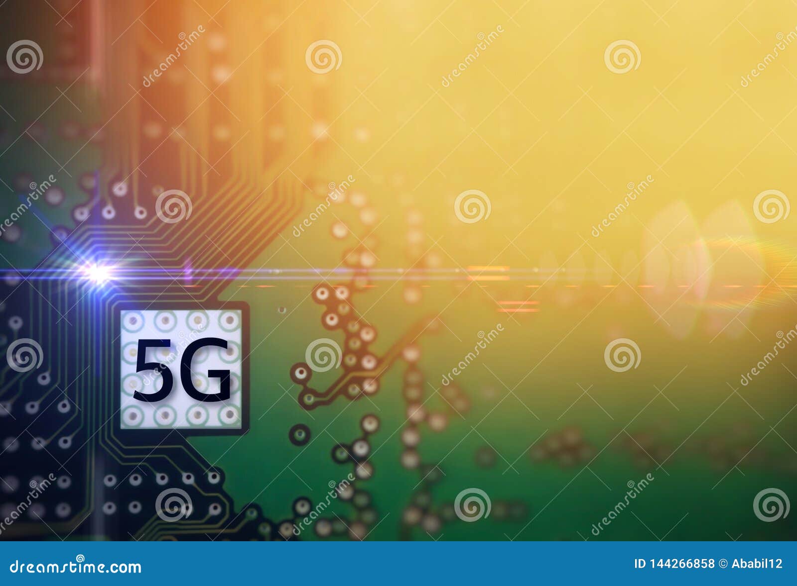 5G Mobile Chip on Computer Board Background Stock Photo - Image of ...