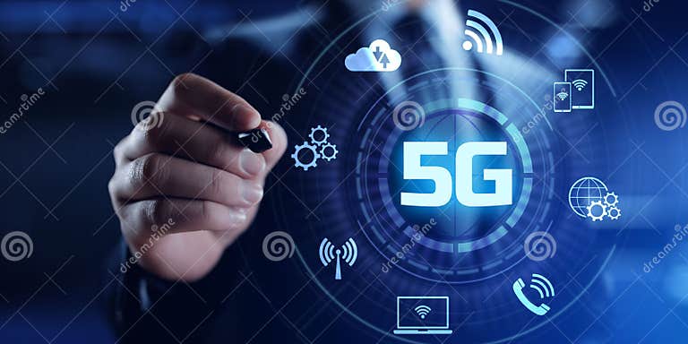 5G Mobile Internet Connection Five Generation Networking Concept ...