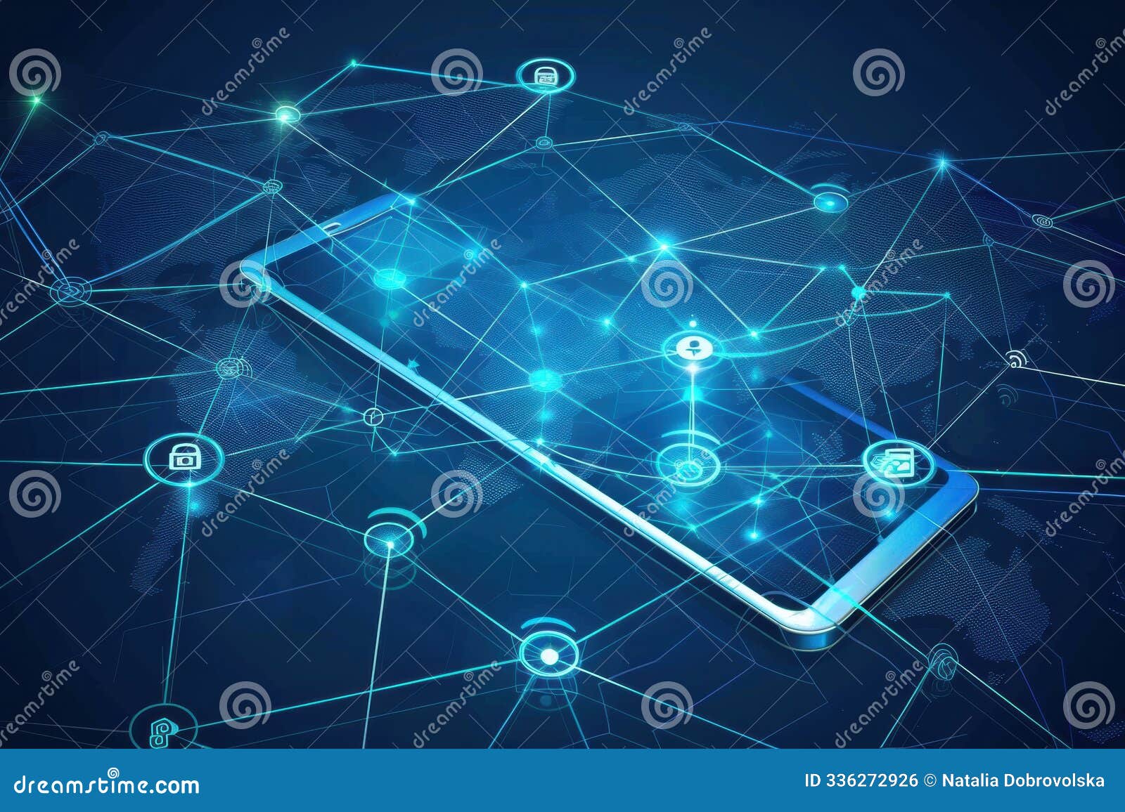 5G Mobile Network Concept with Modern Communication Infrastructure ...