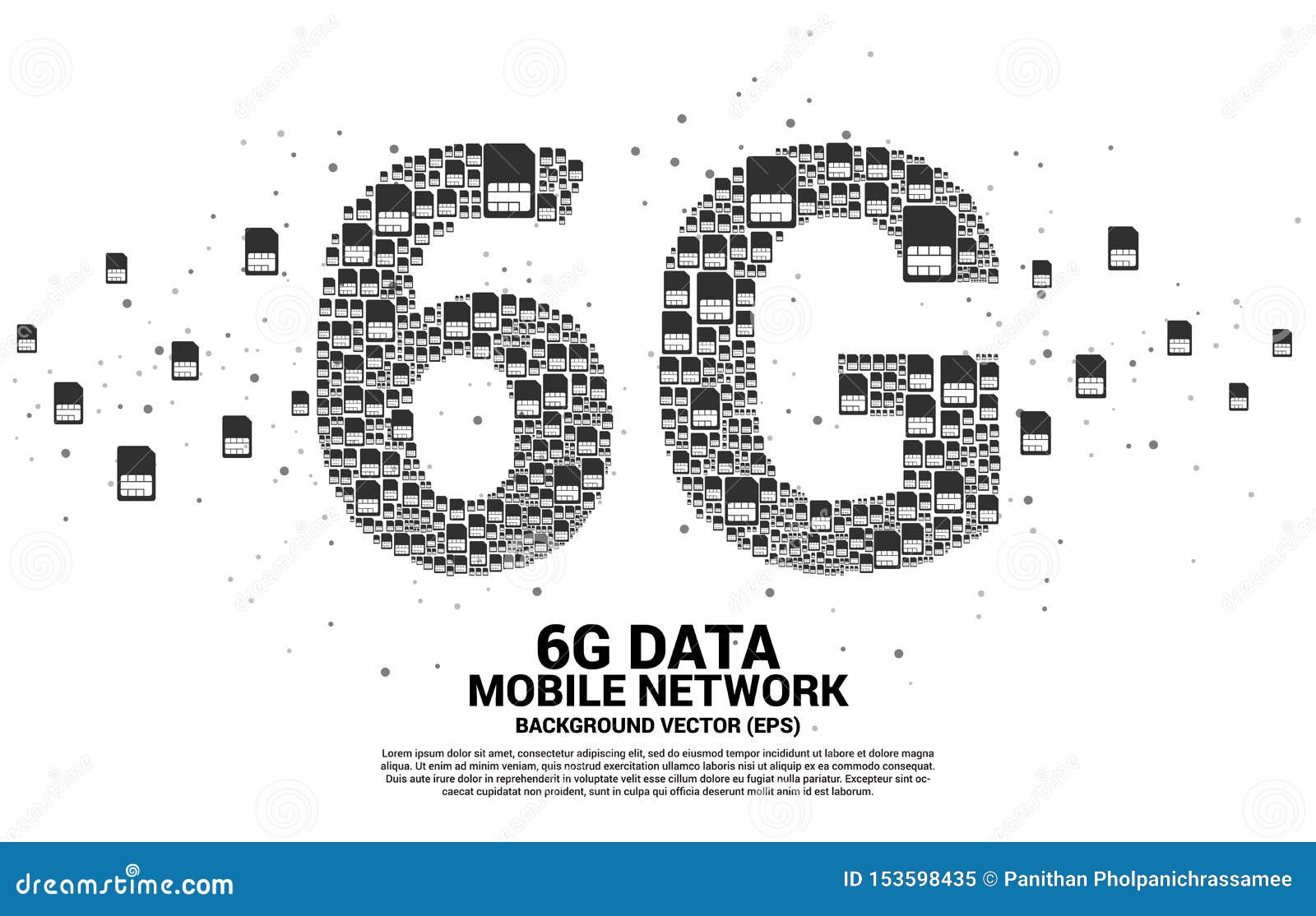 6G from Mobile Sim Card Networking. Stock Illustration - Illustration ...