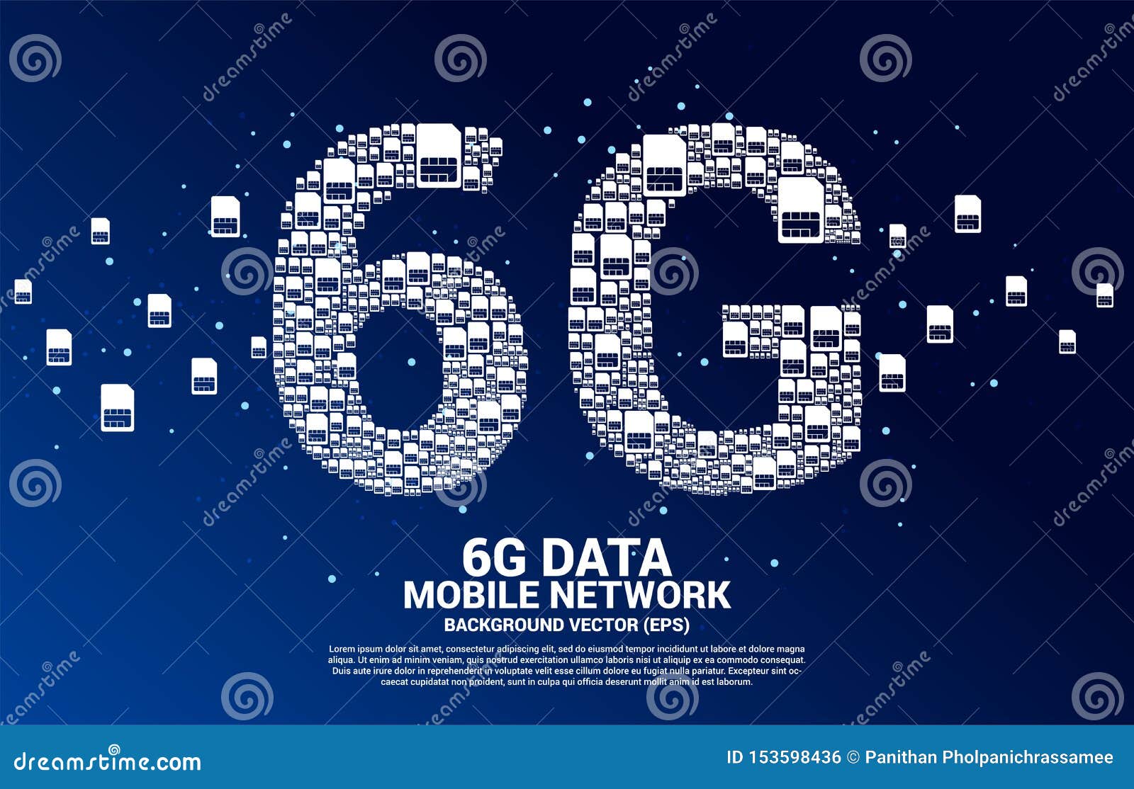 6G from Mobile Sim Card Networking. Stock Illustration - Illustration ...