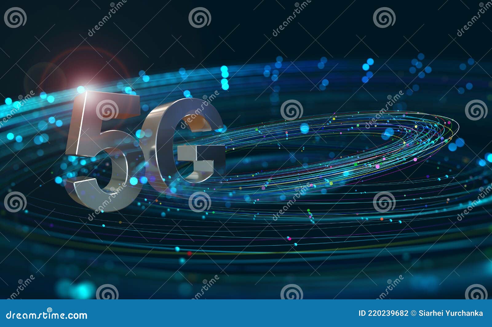 5G Mobile Technologies. Internet Communication and Data Transmission ...