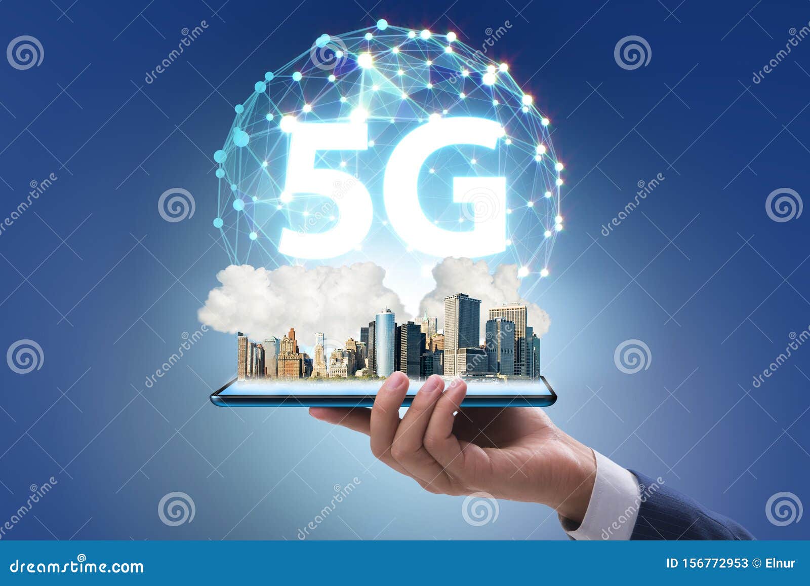 5G Mobile Technology Concept - High Internet Speed Stock Image - Image ...