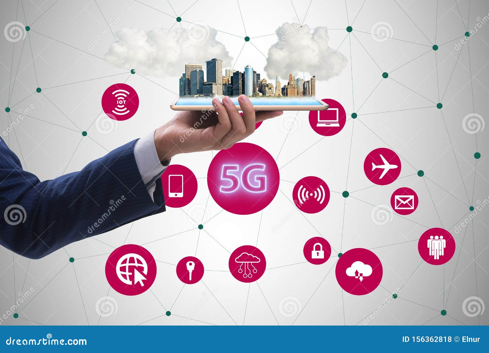 5G Mobile Technology Concept - High Internet Speed Stock Photo - Image ...