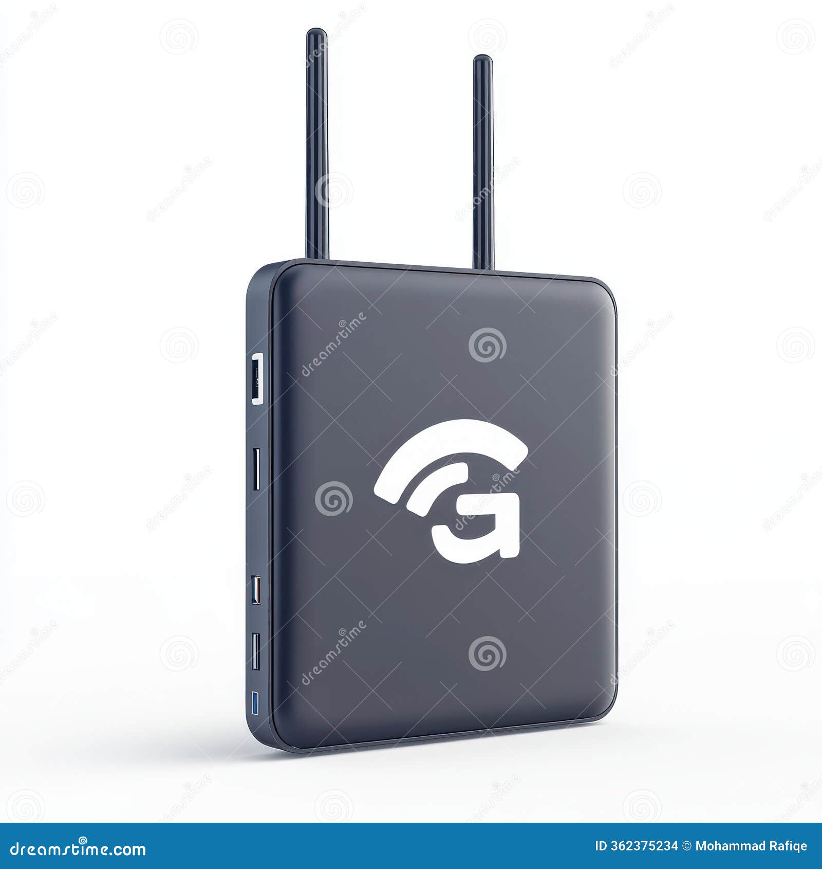 5G Modem Isolated on White Background Stock Illustration - Illustration ...