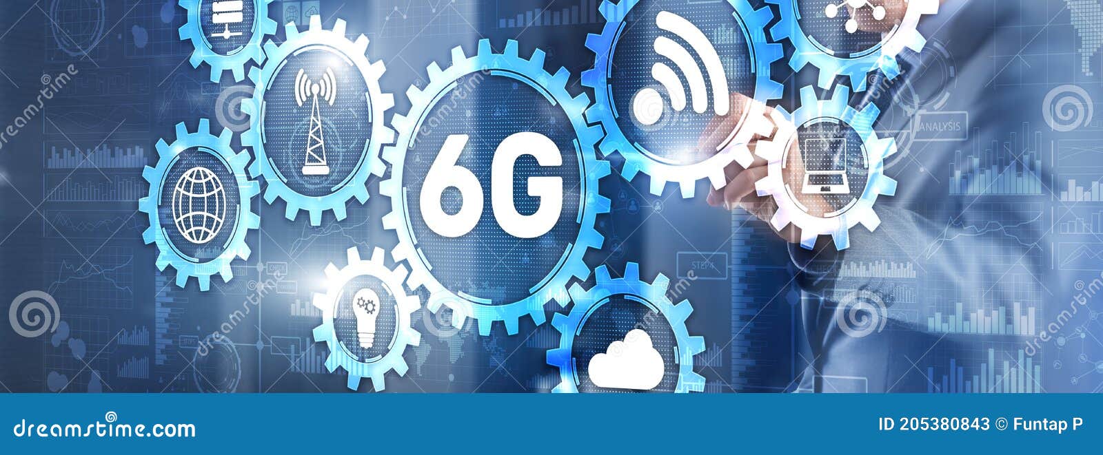 6G Modern Industry High Speed Communication Technology. Stock Image ...
