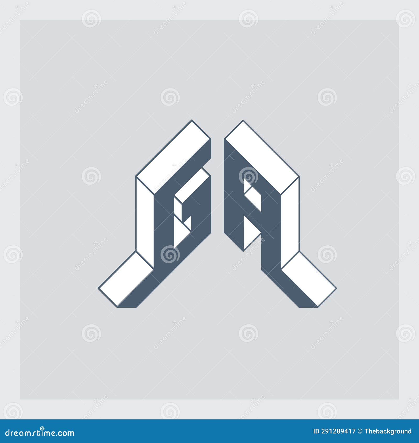 Volume Alphabet. Three-dimension Letters F And Q On A Hexagonal ...