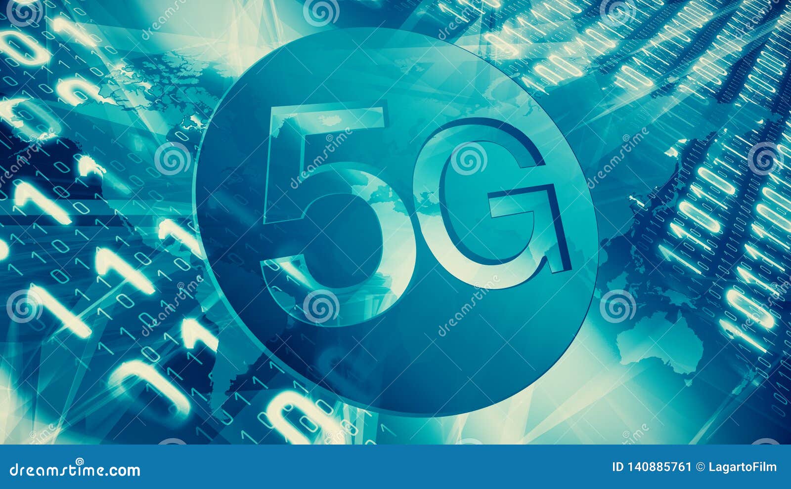 5G Network Abstract Symbol Conception Stock Illustration - Illustration ...