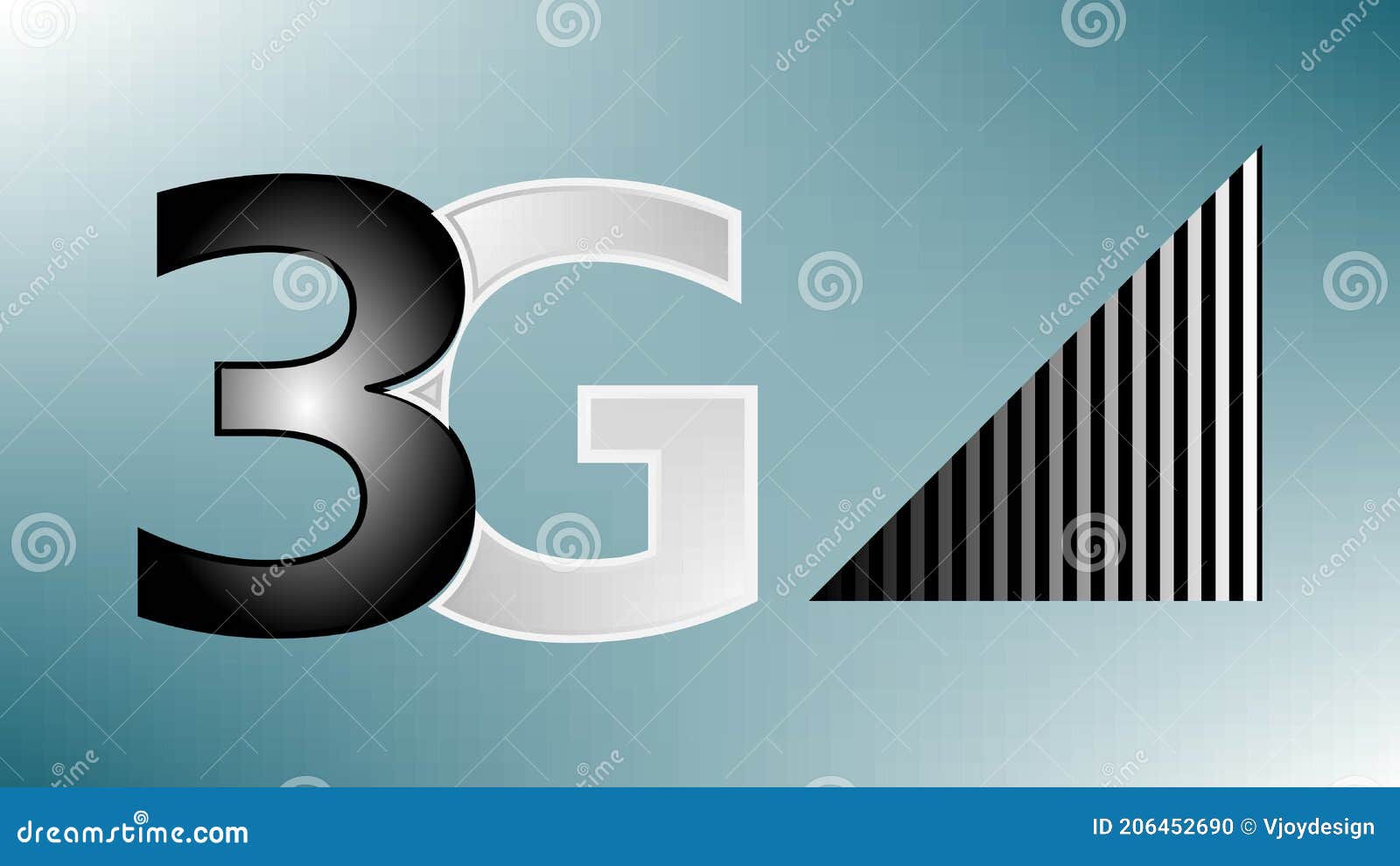 3g Network Computer Graphics. Isolated 3g Icon on Blue Background Stock ...