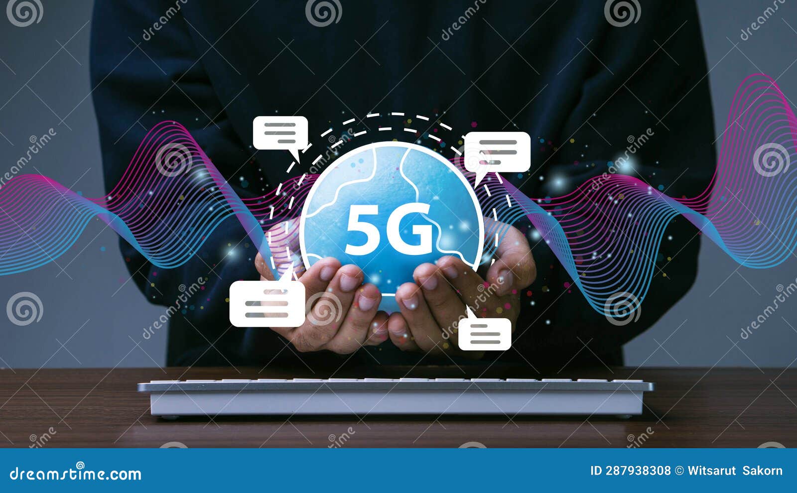 5G Network Concept, High-speed Mobile Internet, New Generation Networks ...