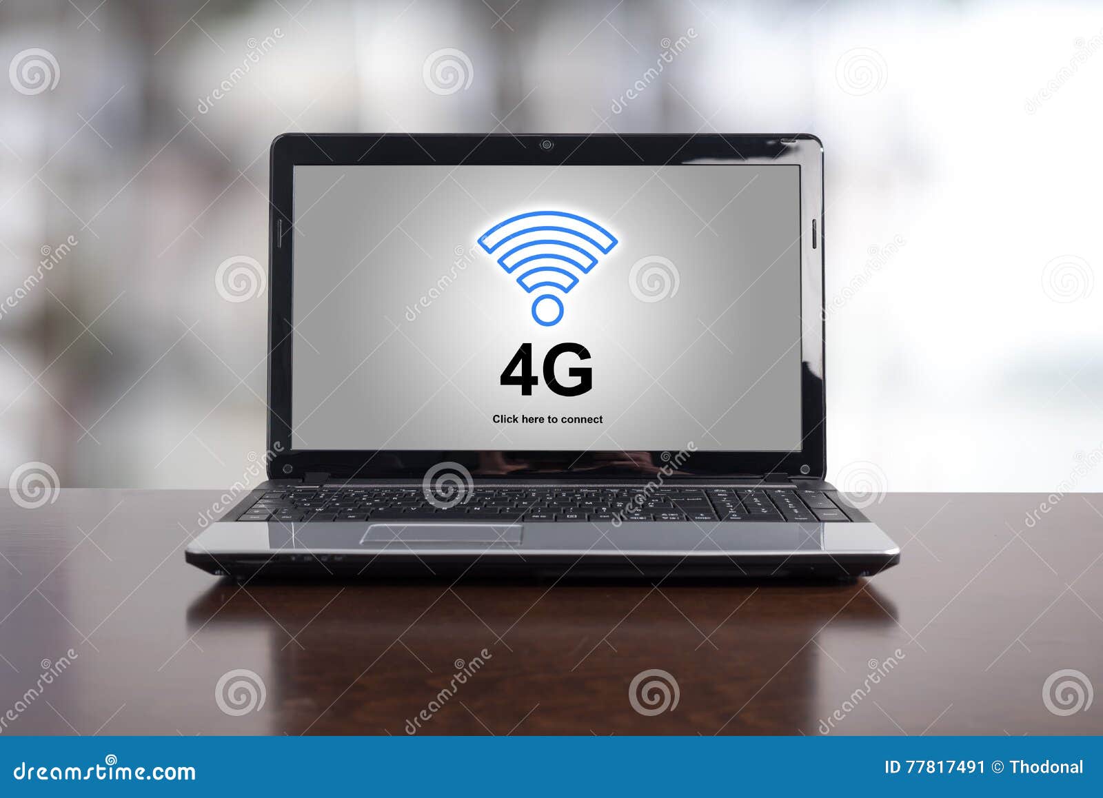 4g Network Concept on a Laptop Stock Image - Image of digital ...