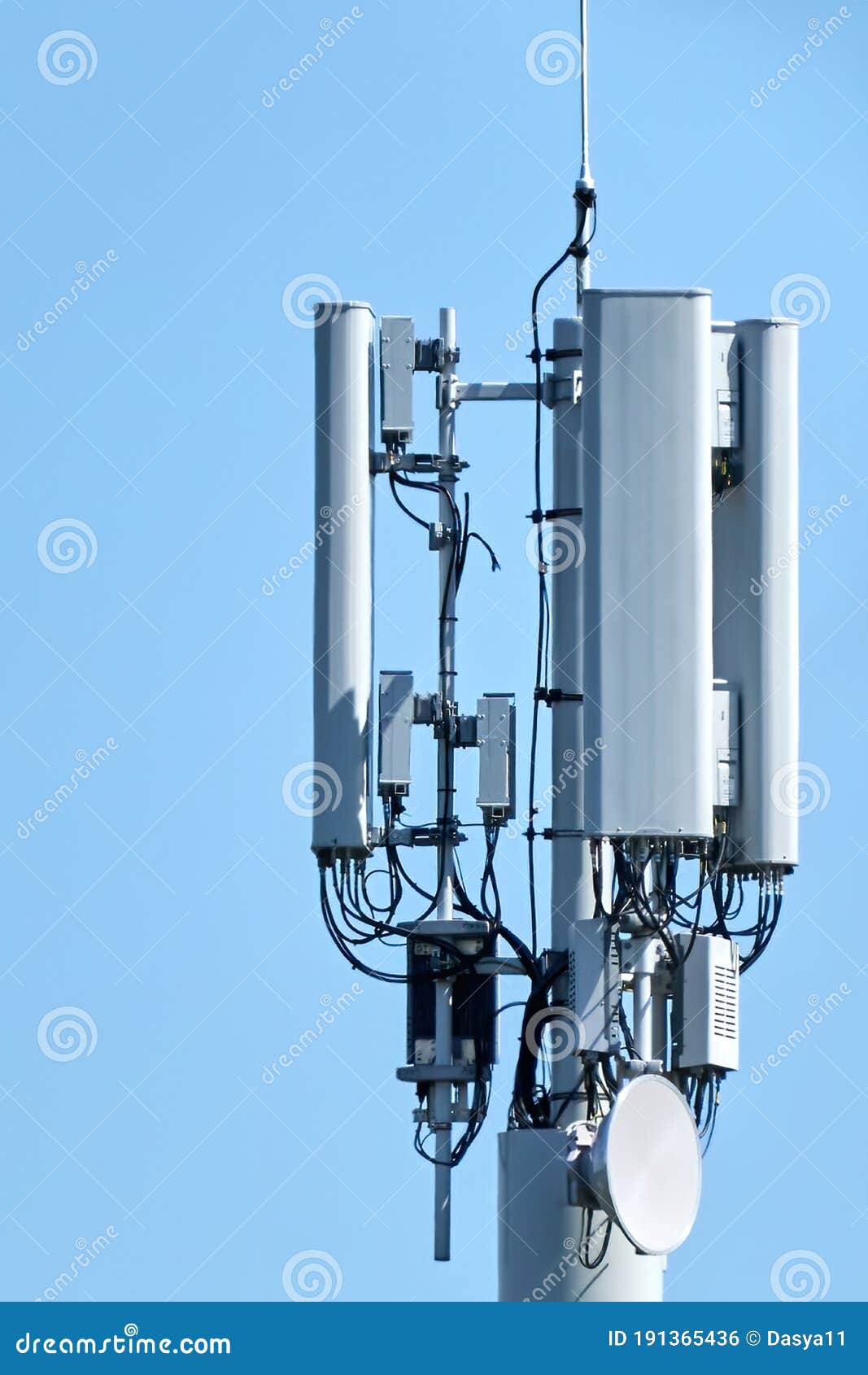 5G Network Connection Concept-5G Smart Cellular Network Antenna Base ...