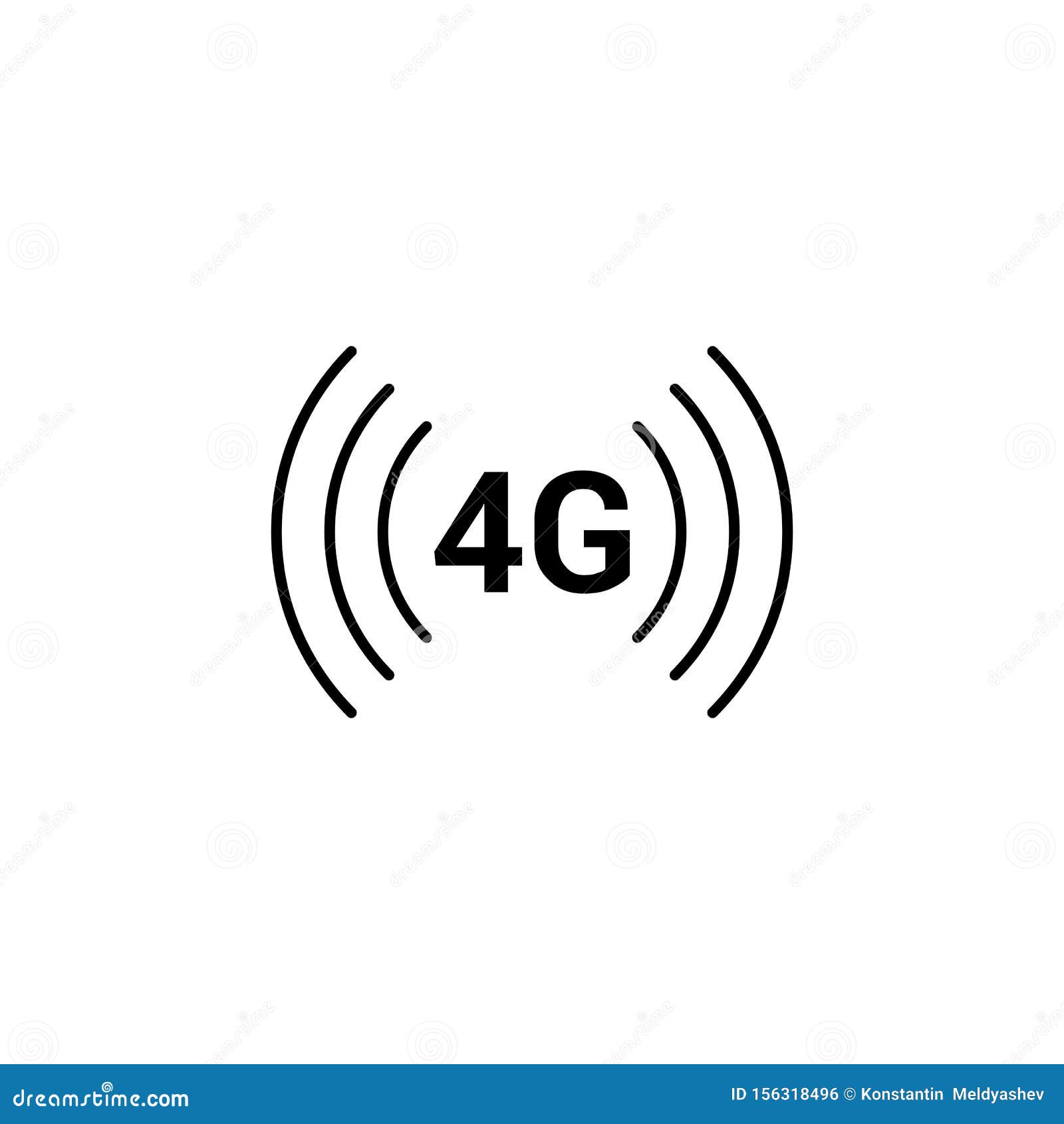 4G Network Icon. Simple Glyph, Flat Vector of Technology Icons for UI ...