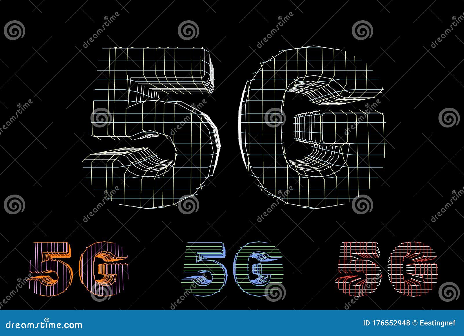 5G Network Sign. Wireless Internet Symbol. Vector Contour Illustration ...