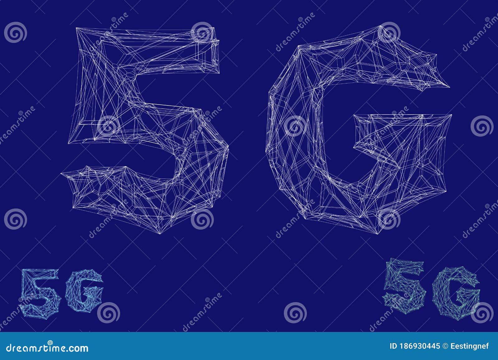 5G Network Sign. Wireless Internet Symbol. Vector Wireframe Outline ...