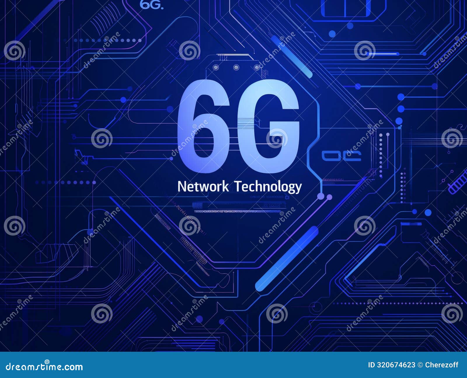 6G Network Technology Concept Stock Image - Image of communication ...