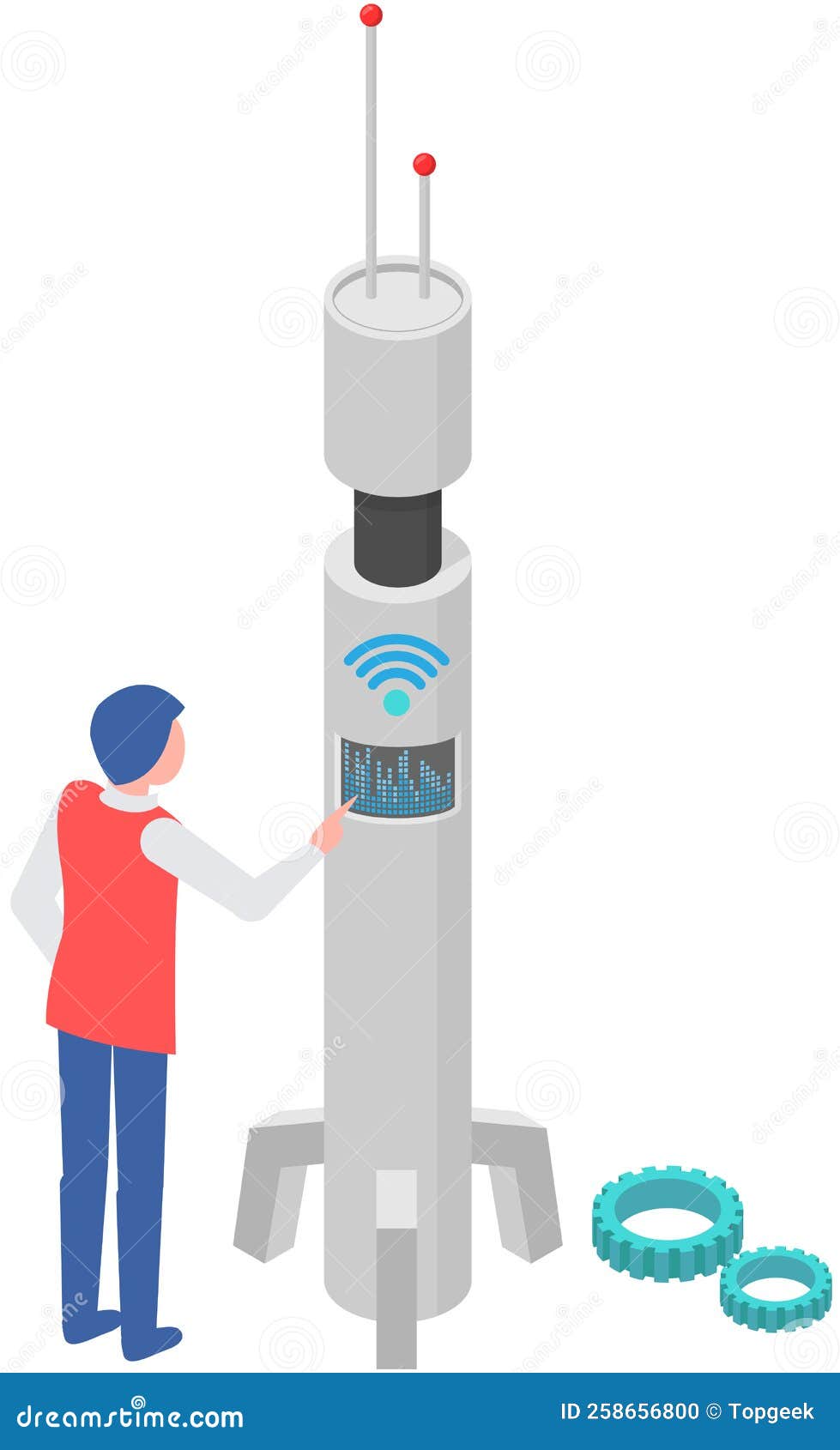5G Network Technology. Connection Tower Wireless High Speed Internet ...