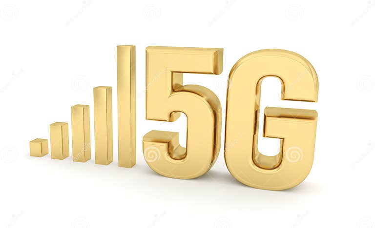 5G Network Technology Internet Wireless Text Stock Illustration ...