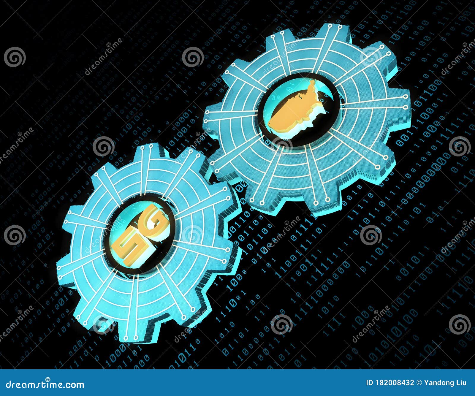 5G Network Technology, Network Data Transmission and American Map ...