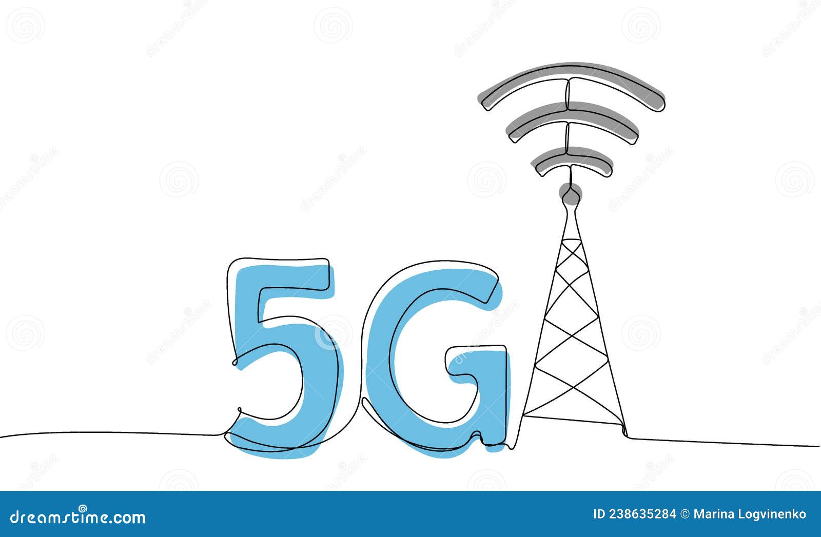 5g network technology stock vector. Illustration of antennae - 238635284