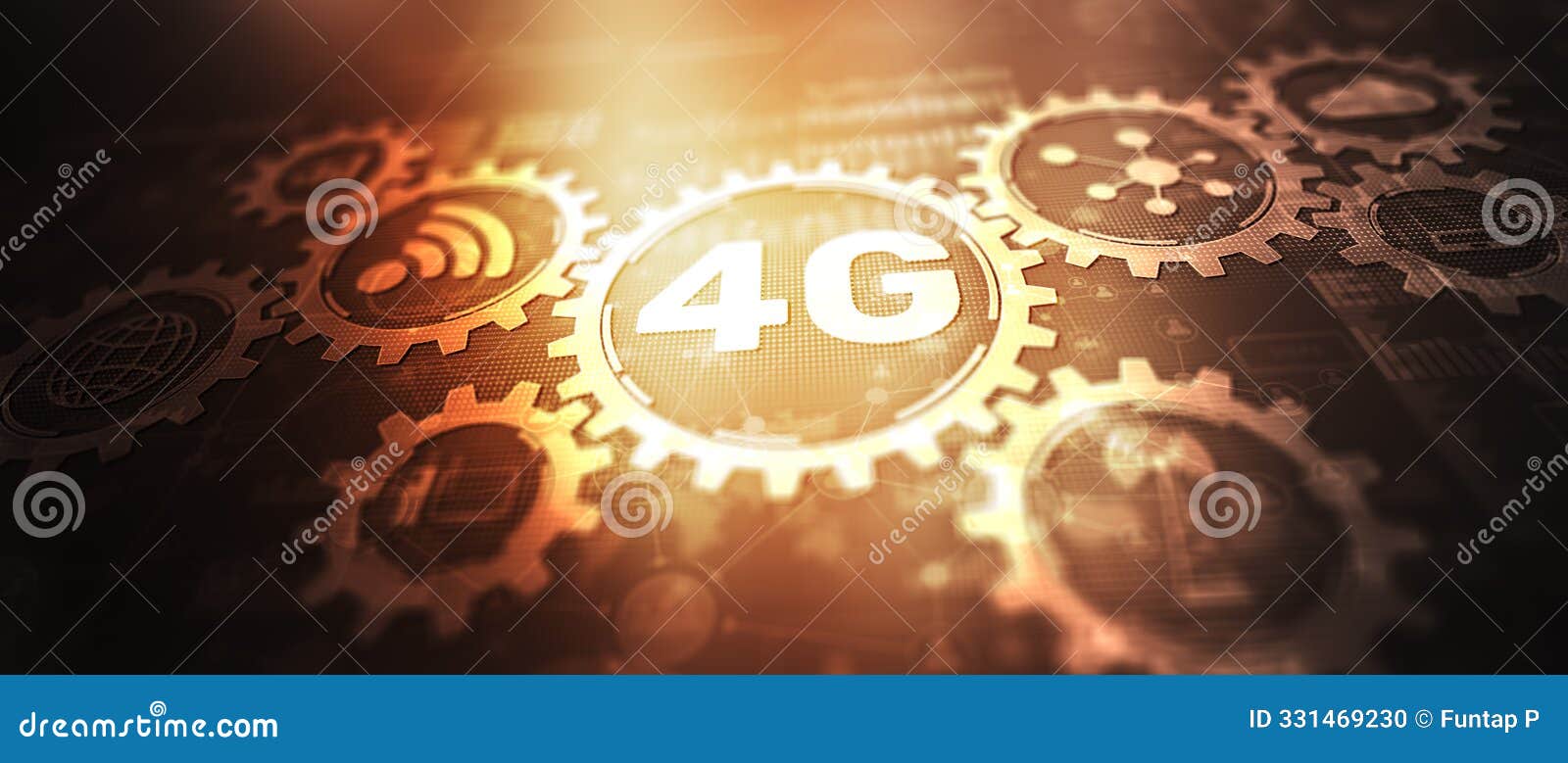 4G Network Wireless Systems Concept. Telecommunications Technology ...