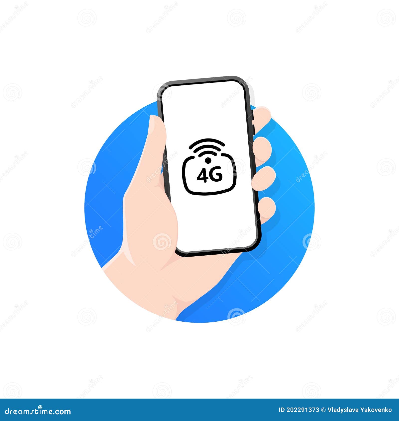 4G Network Wireless Systems and Internet. Communication Network Stock ...