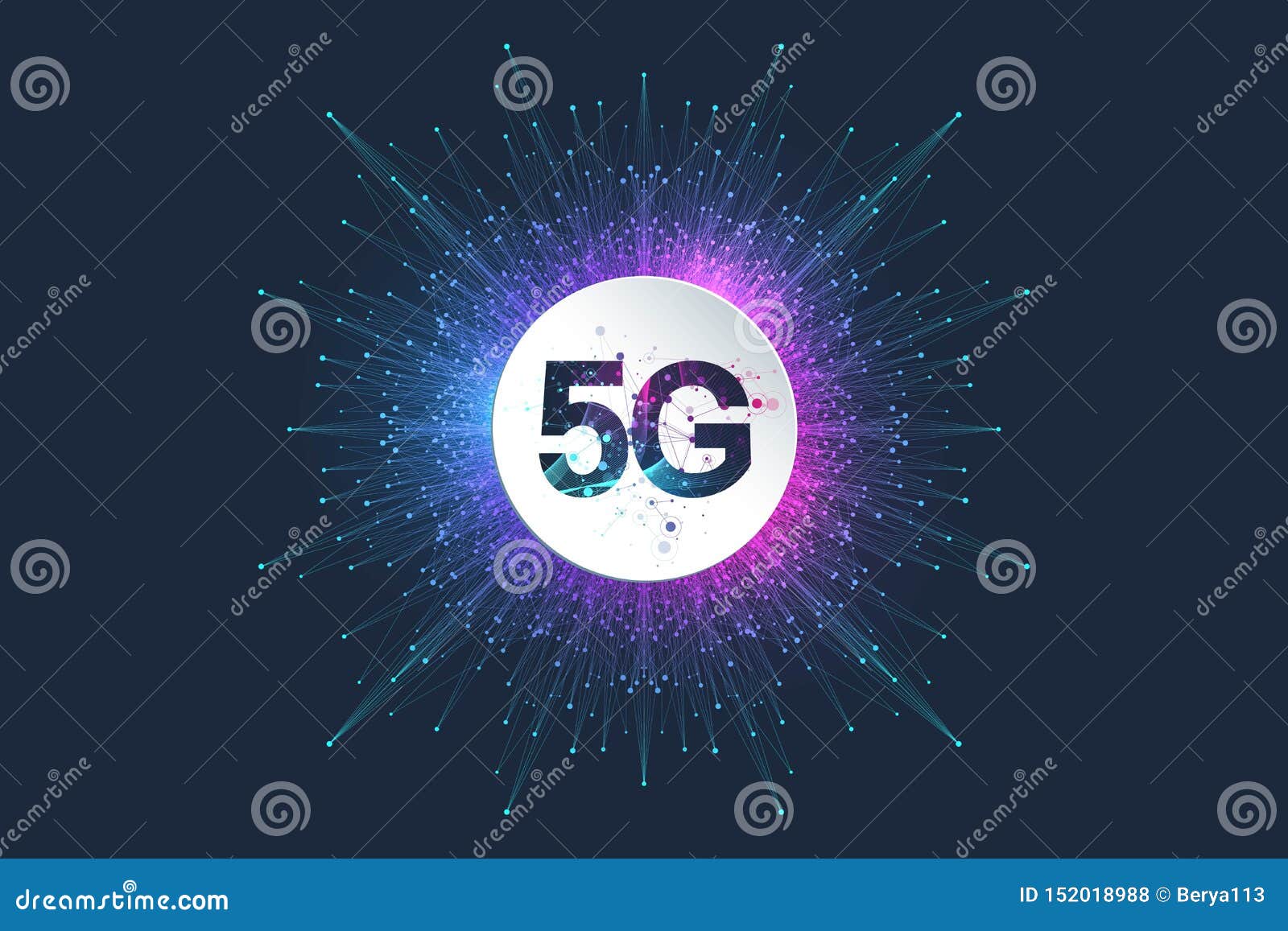 5G Network Wireless Systems and Internet Vector Illustration ...