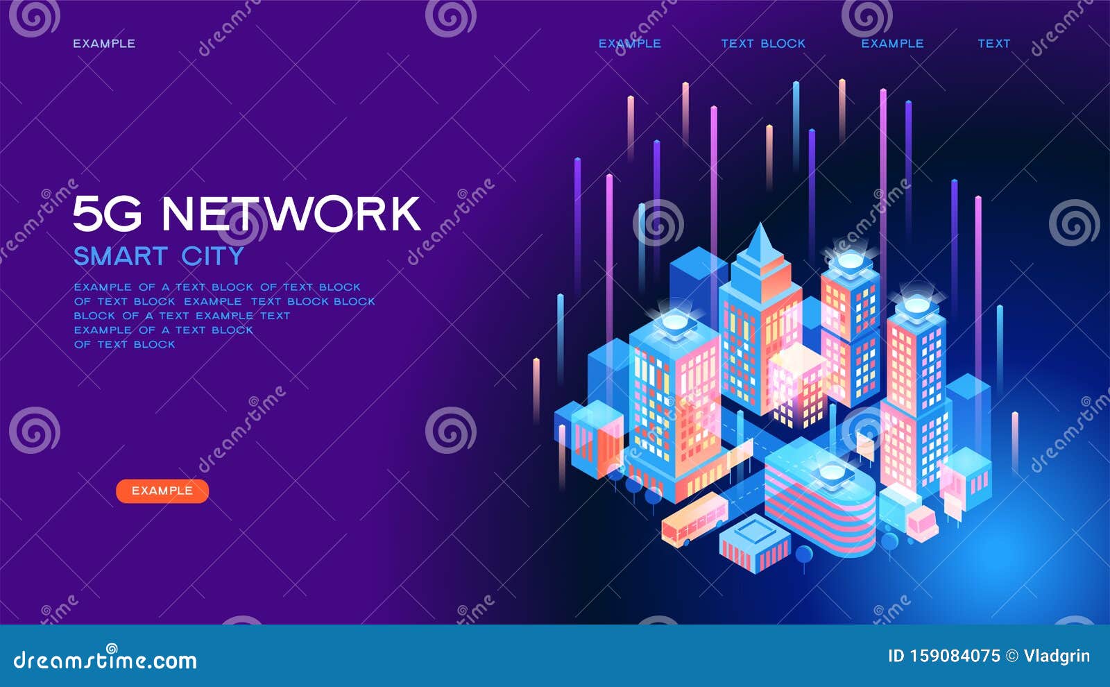 5G network WEB BANER stock vector. Illustration of architecture - 159084075