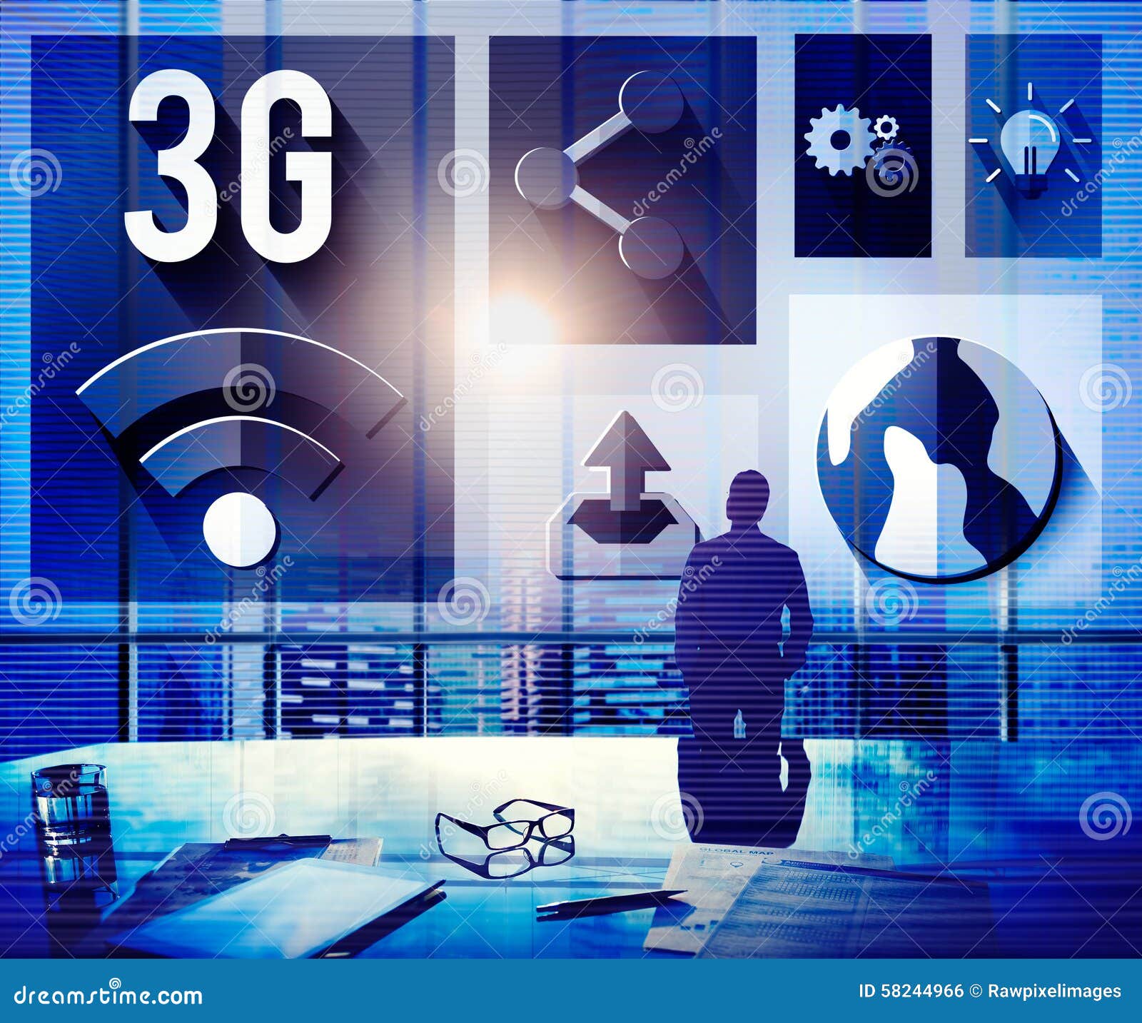 3G Networking Global Communications Connection Concept Stock Photo ...