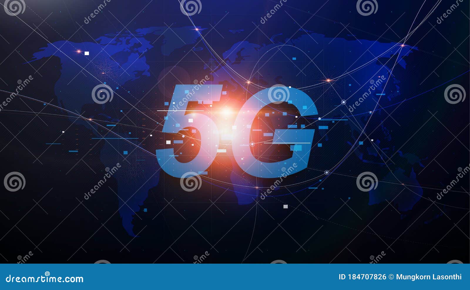 5G New Generation Networks, High-speed Mobile Internet. Abstract World ...