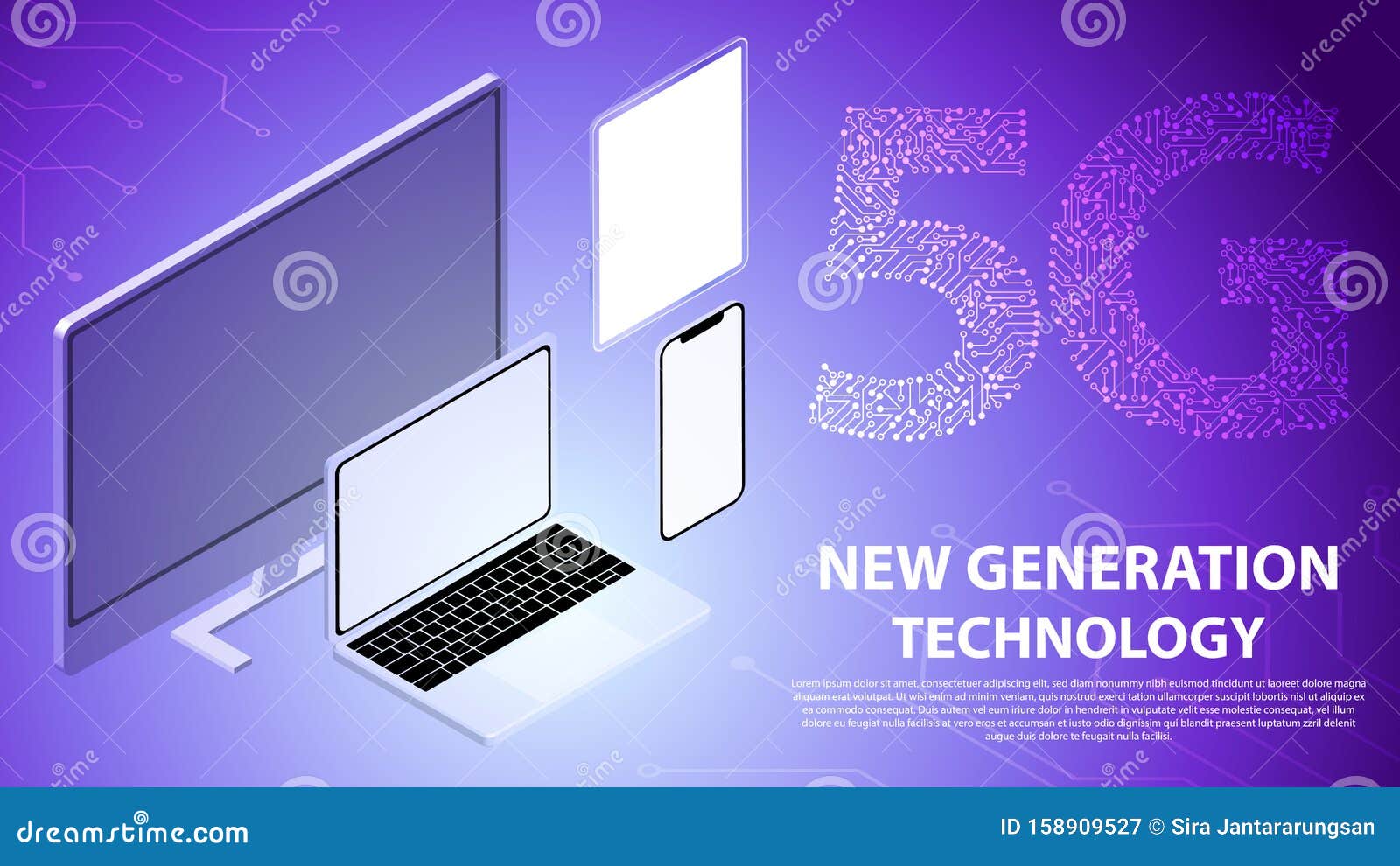 5G New Generation Technology Background Stock Vector - Illustration of ...