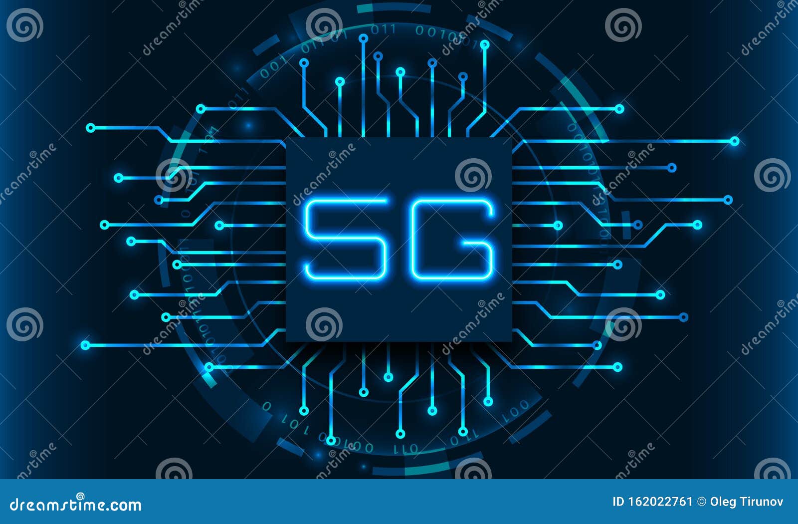 5G New Wireless Internet Wi-Fi Connection. Circuit Elements Stock ...