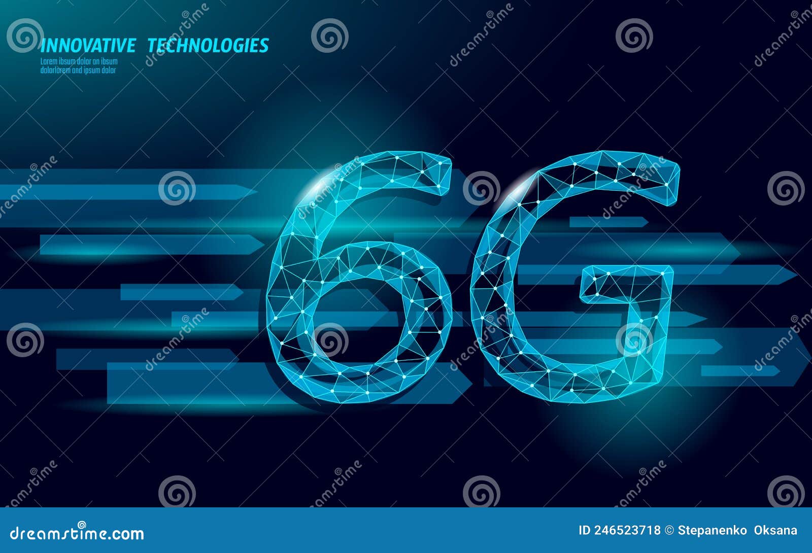 5G New Wireless Internet Wifi Connection. Big Data Binary Code Flow Numbers Stock Vector ...
