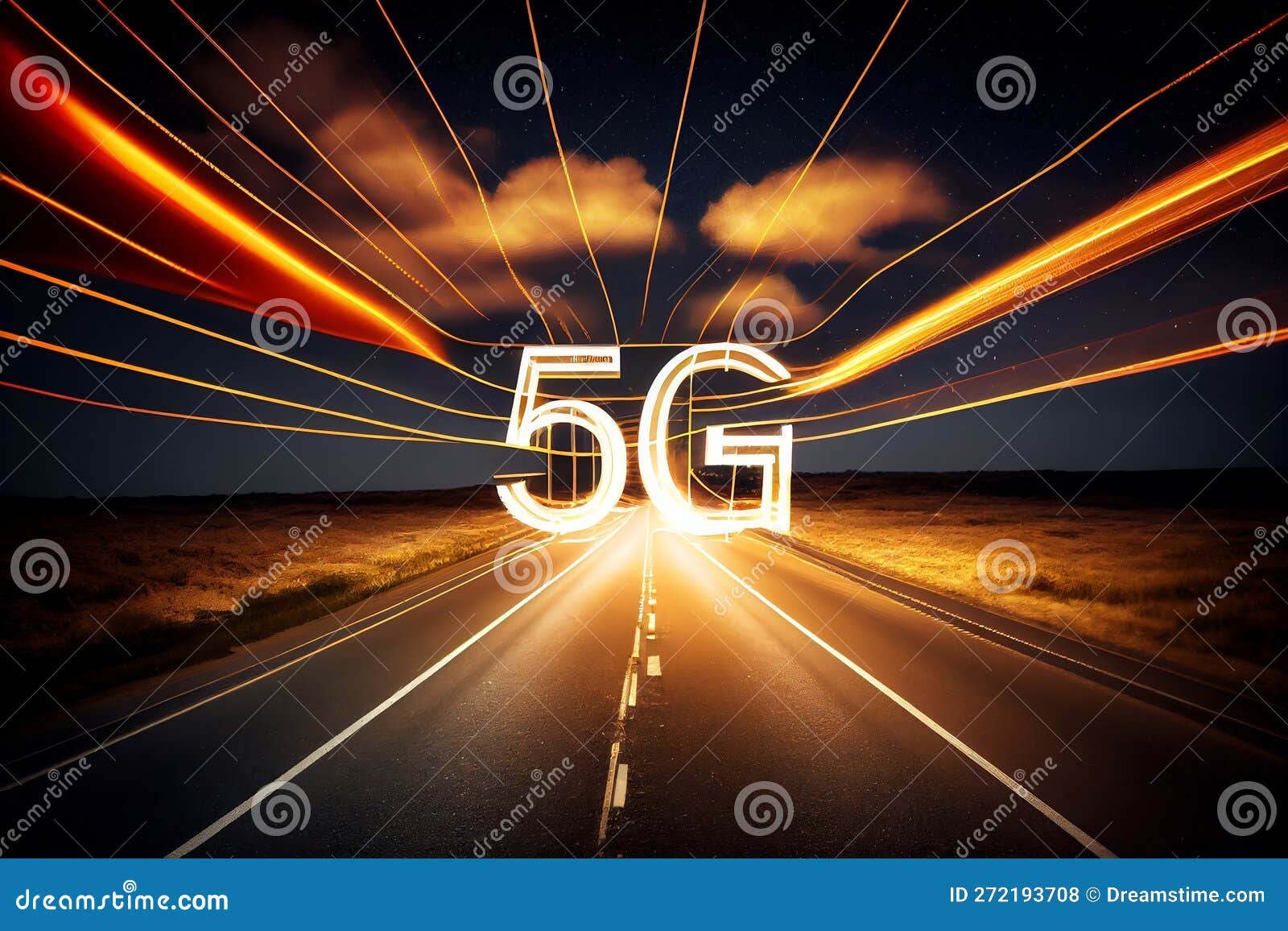 5G and Other Networks of the Fifth_generation. AI Generated Stock ...
