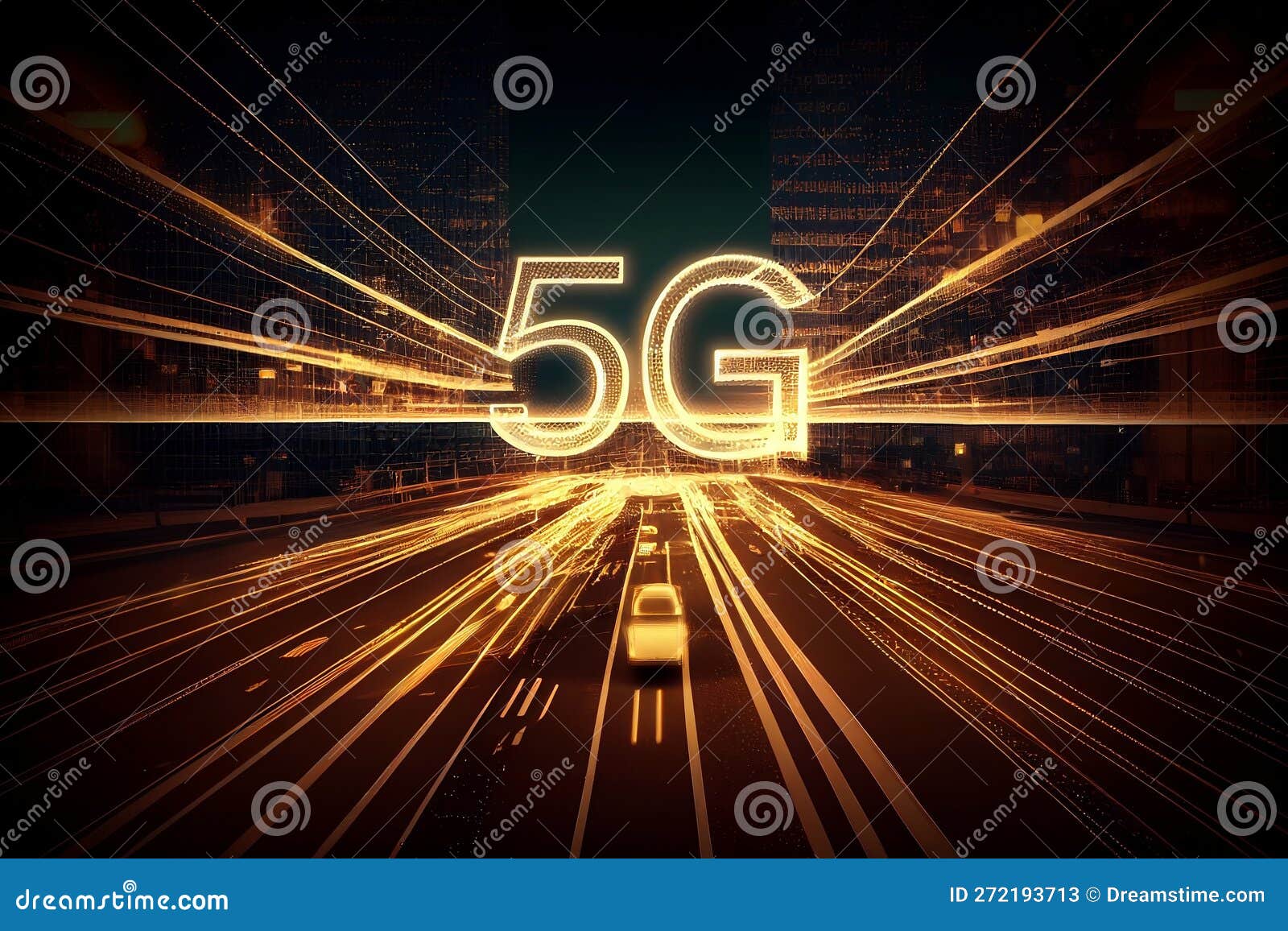 5G and Other Networks of the Fifth_generation. AI Generated Stock ...