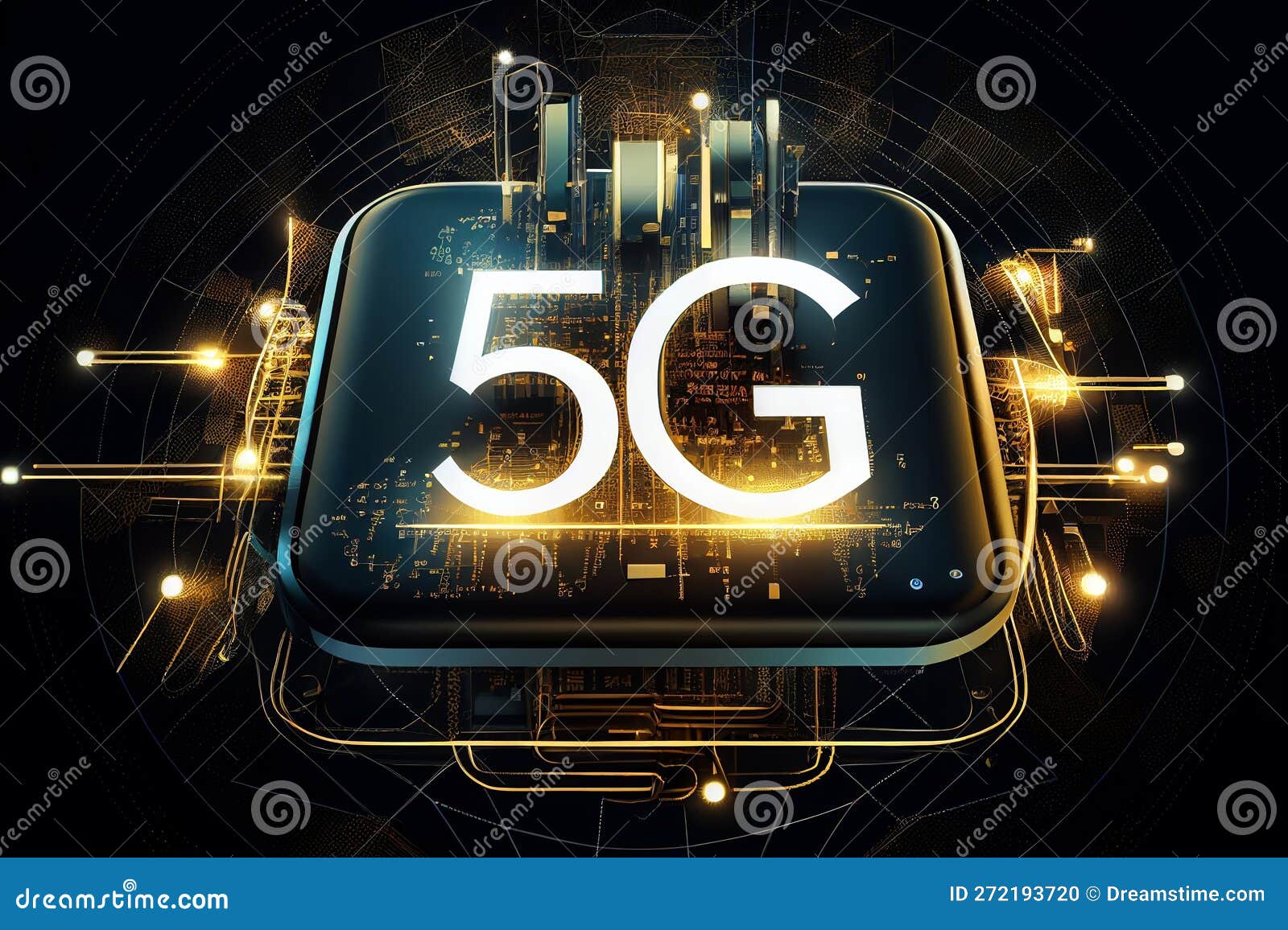5G and Other Networks of the Fifth_generation. AI Generated Stock ...