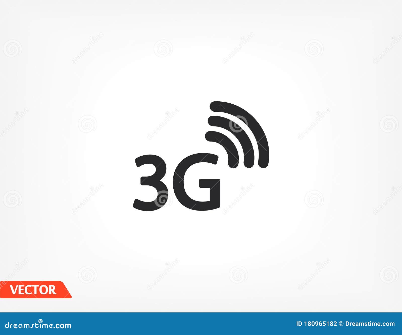 3G Outline Icon Isolated on a Beautiful Background. 3G Symbol for ...