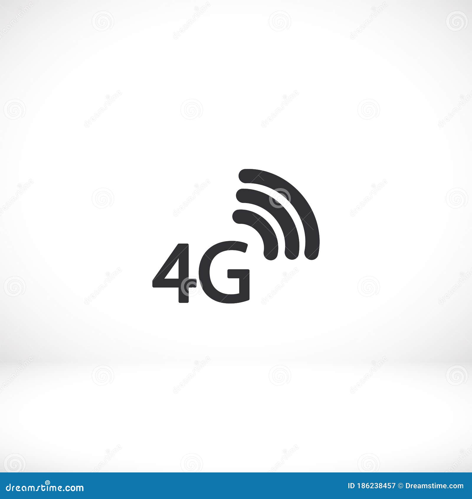 4G Outline Icon Isolated on a Beautiful Background. 4G Symbol for ...