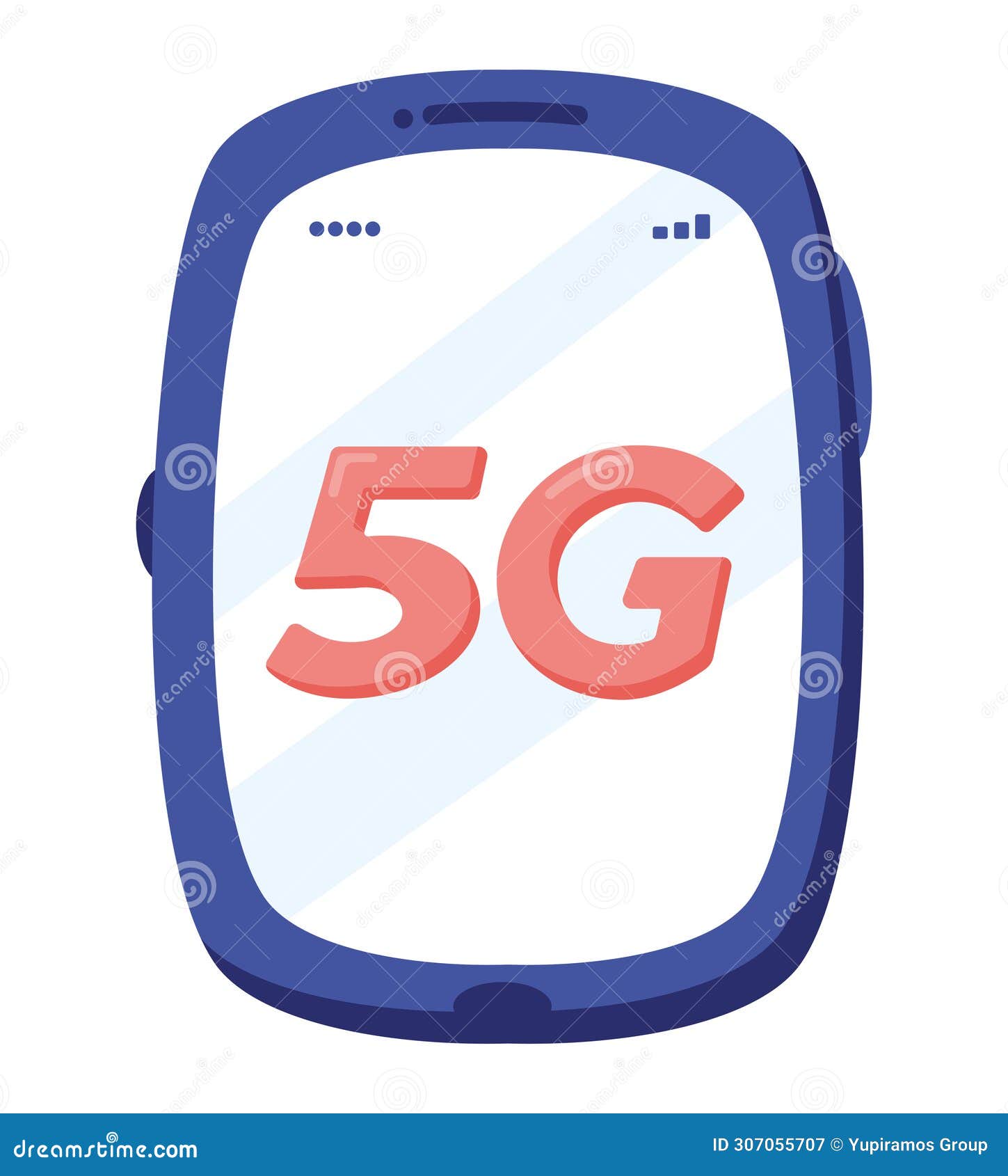 5G phone connection stock vector. Illustration of social - 307055707
